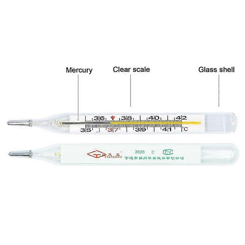 Medical Mercurial Glass Thermometer Large Screen Clinical Measuring ...