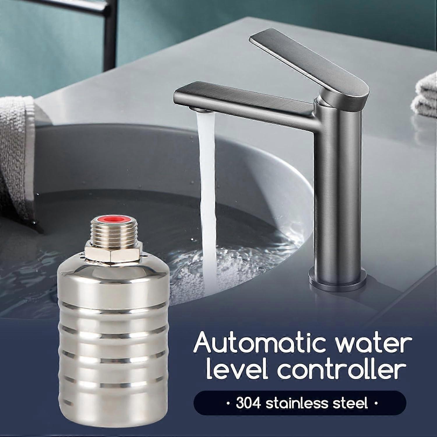 1/2" Automatic Float Valve Water Level Control, 304 Stainless Steel ...
