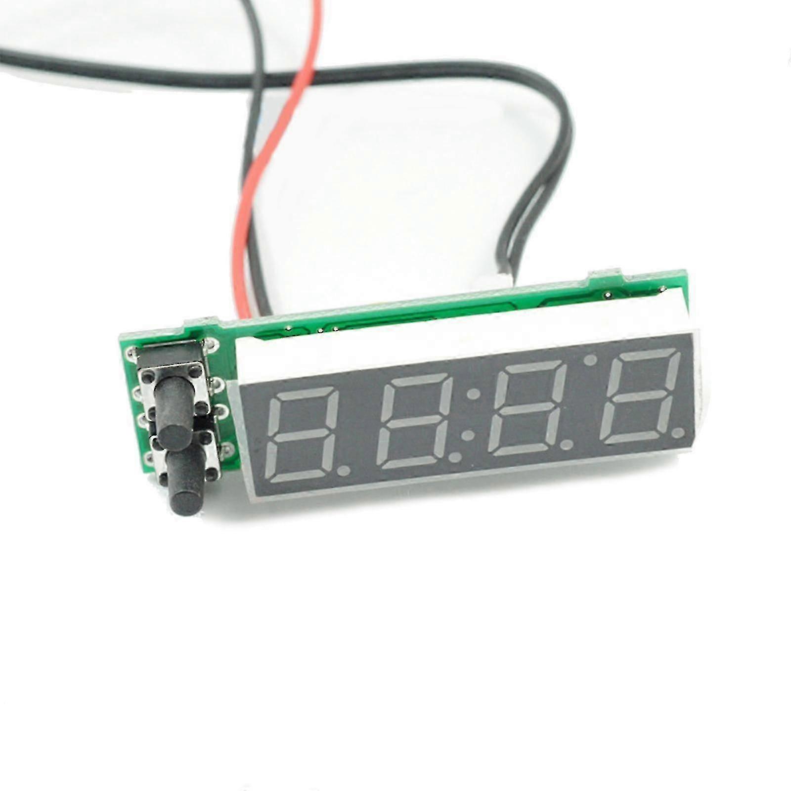 Adjustable 12v High-Precision Clock Car Temperature Voltage Monitor ...