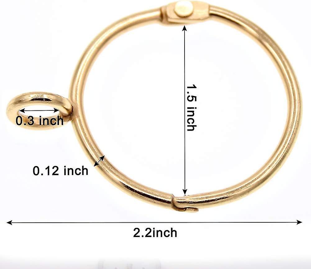 20 Pack Openable Gold Curtain Rings Open And Close Metal Rustproof ...