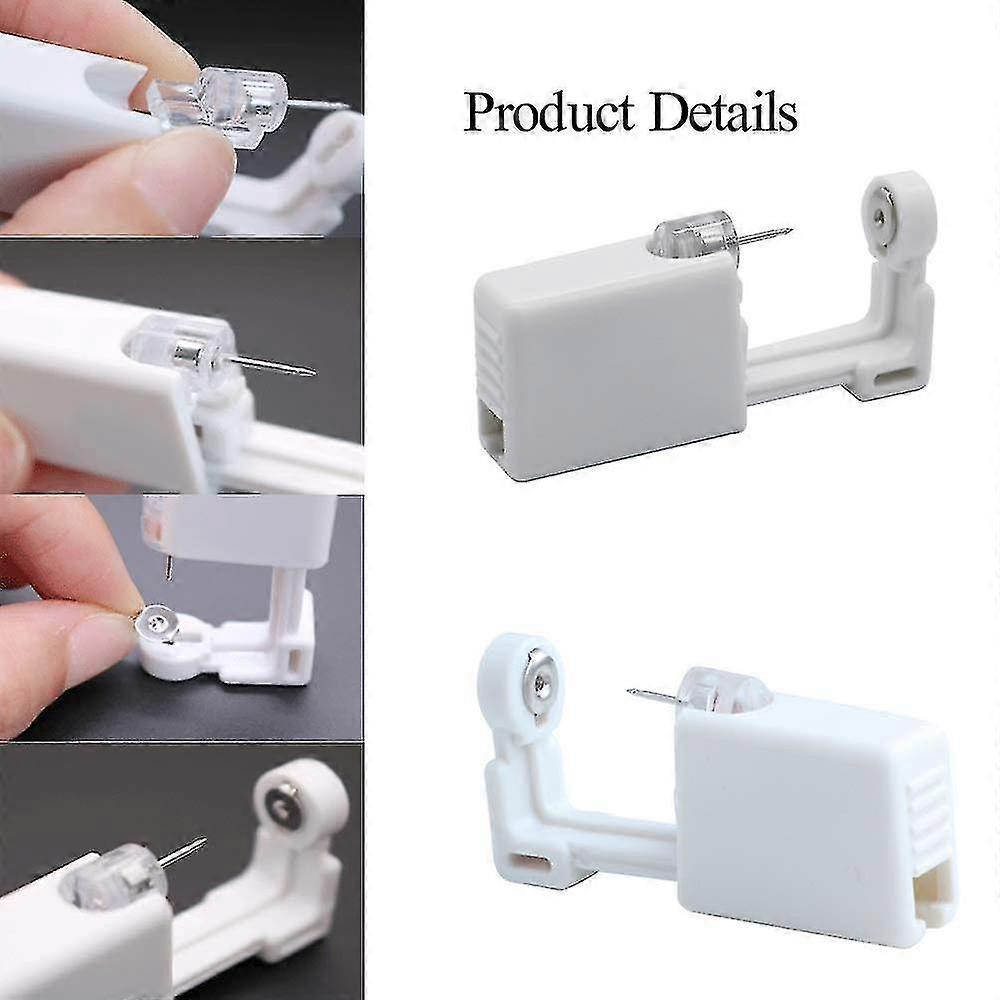 Piercing Gun 2-Piece Disposable Kit With Sterile Ear/Nose Studs - Safe ...
