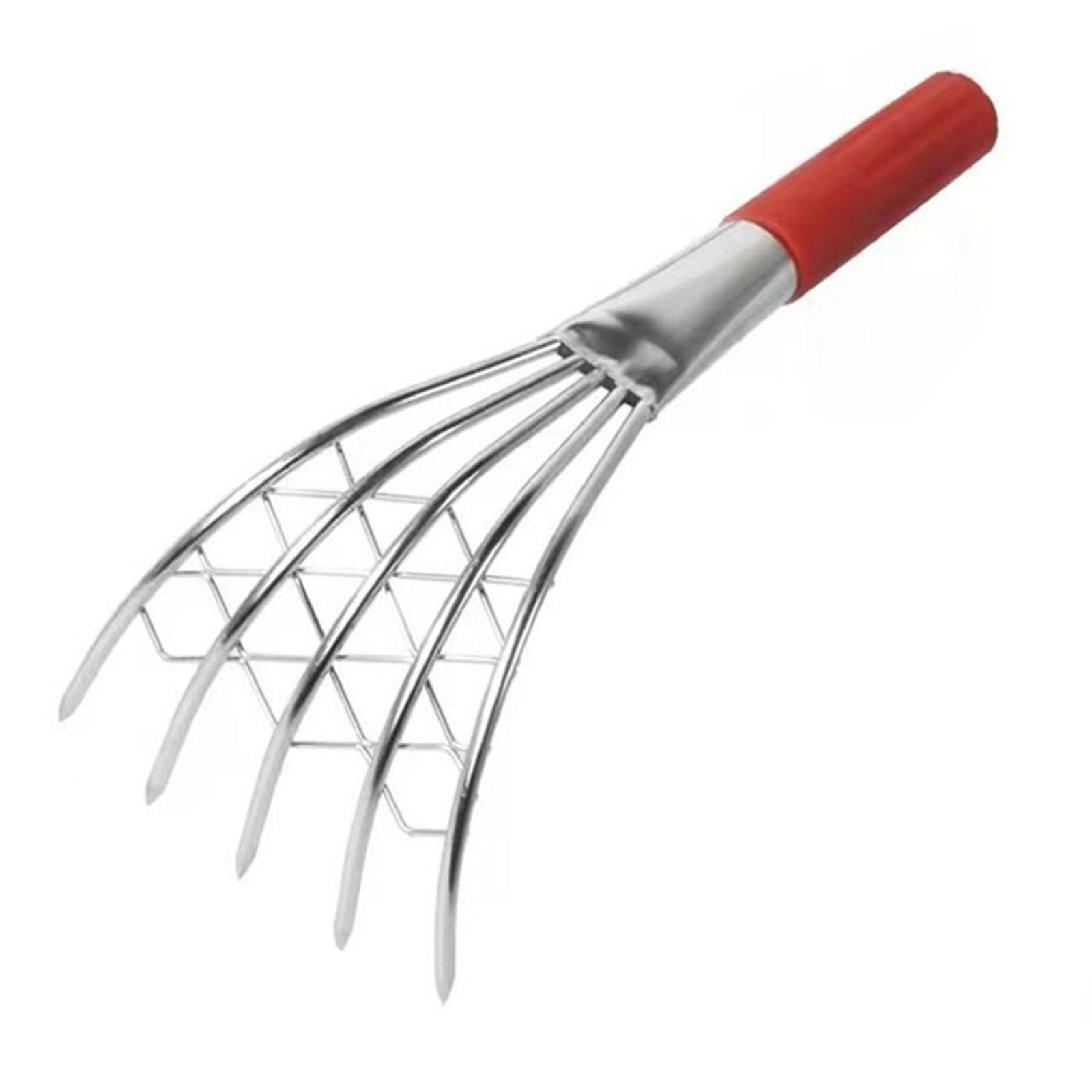 Claw Rake With Mesh Net 5 Prong Clamming Claw For Weeding Beach Digging ...