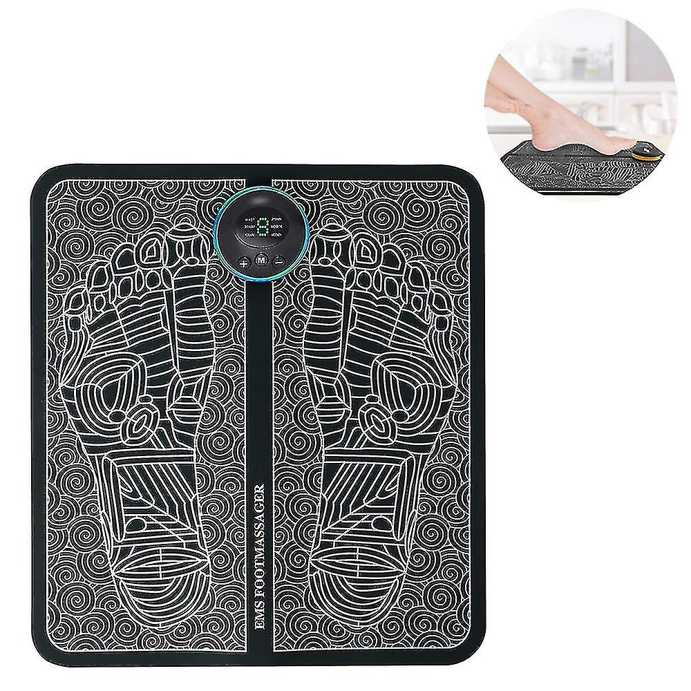 Electric Foot Massager With Ems Feet Cushion - 6 Pulse Modes, 8 ...