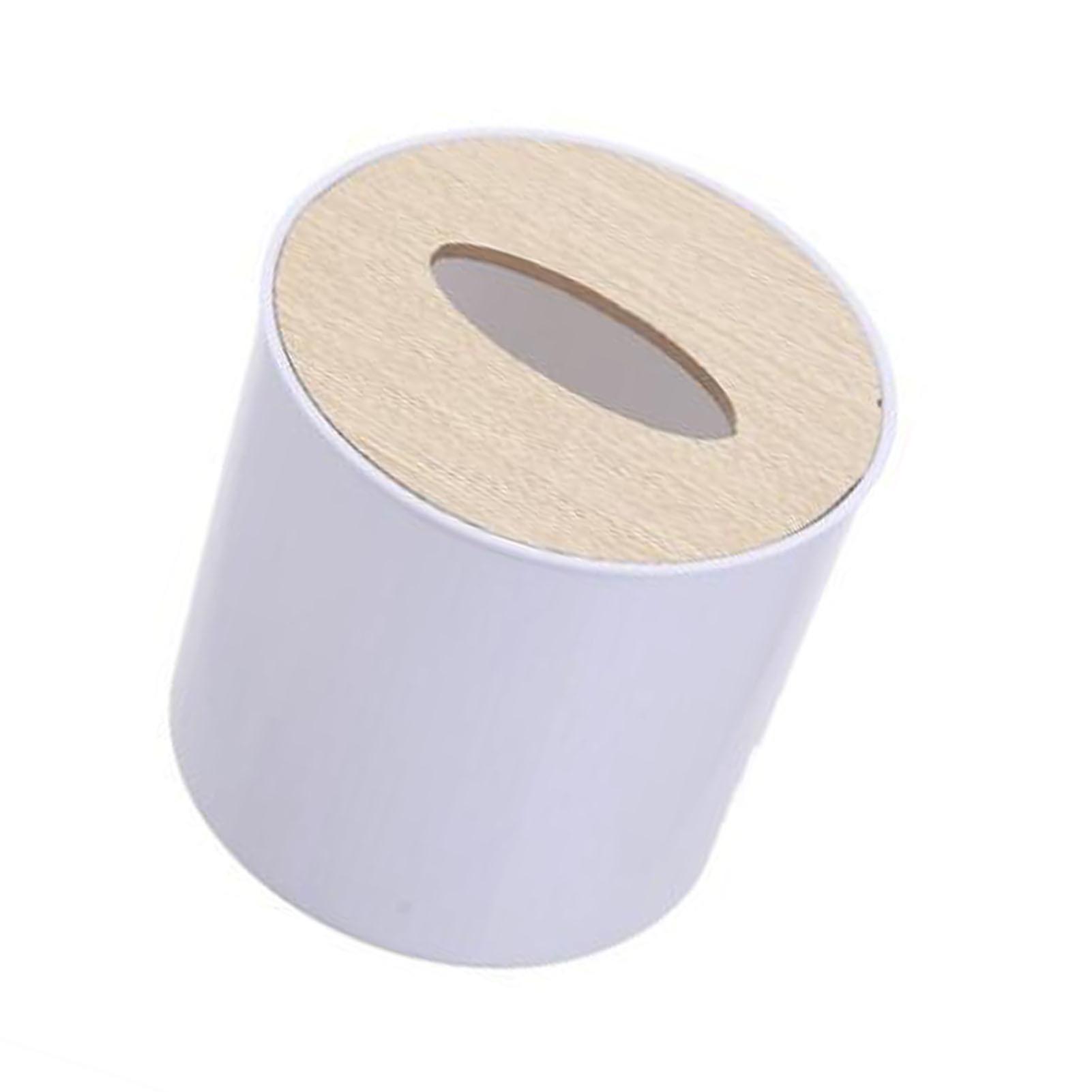 Roll Tissue Box Holder Wooden Large Capacity Simple Paper Towel Box for ...