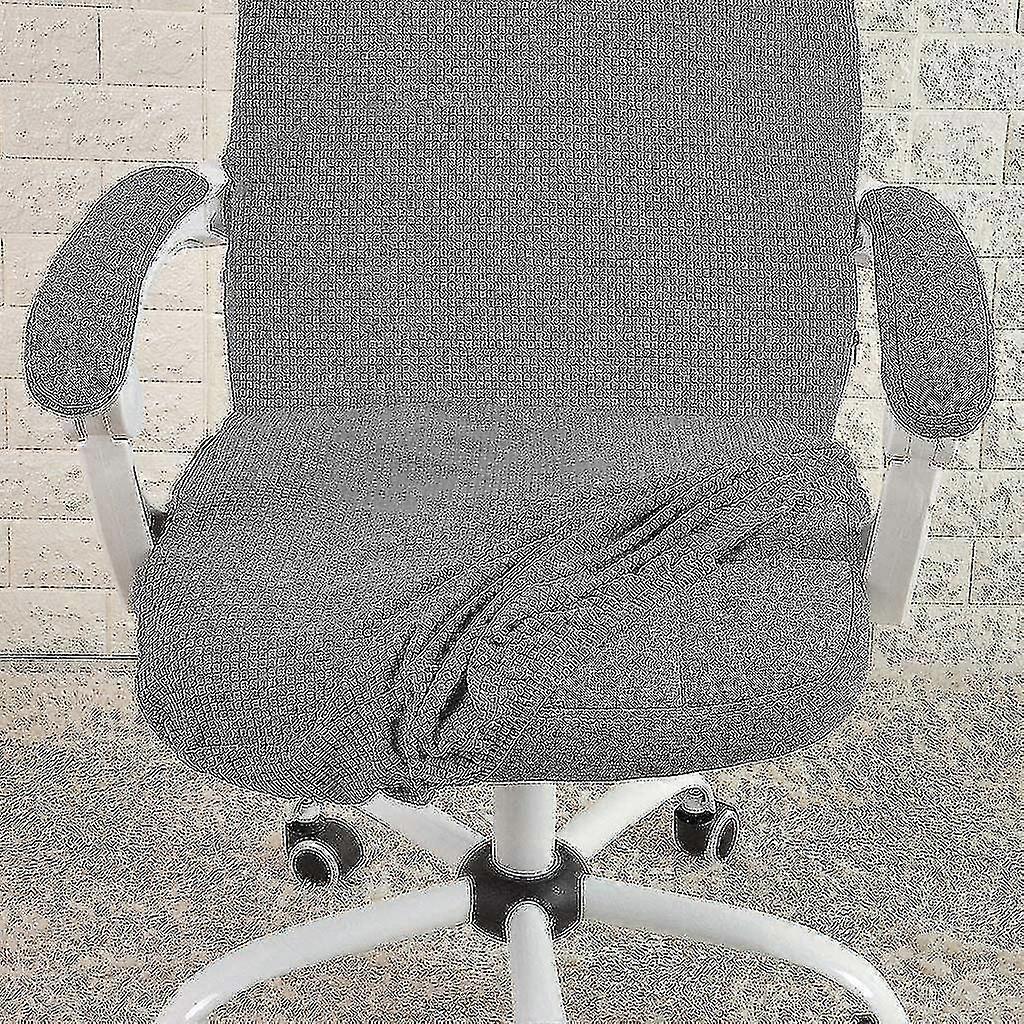 Office Chair Desk Cover Water Resistant Grey Stretch Jacquard Computer ...