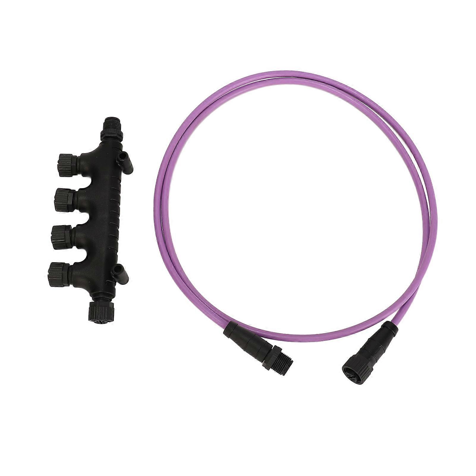 for NMEA 2000 4 Port Multiport T Connector M12 Waterproof with Wire ...