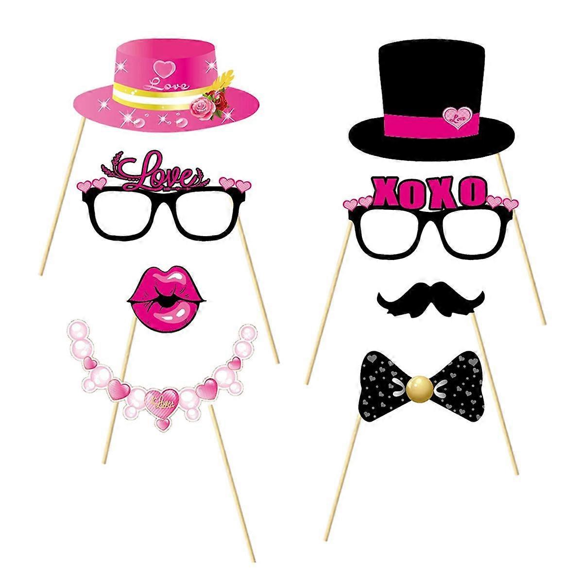 Pack of 35 Valentine'S Day Photo Booth Props Party Decorations with ...