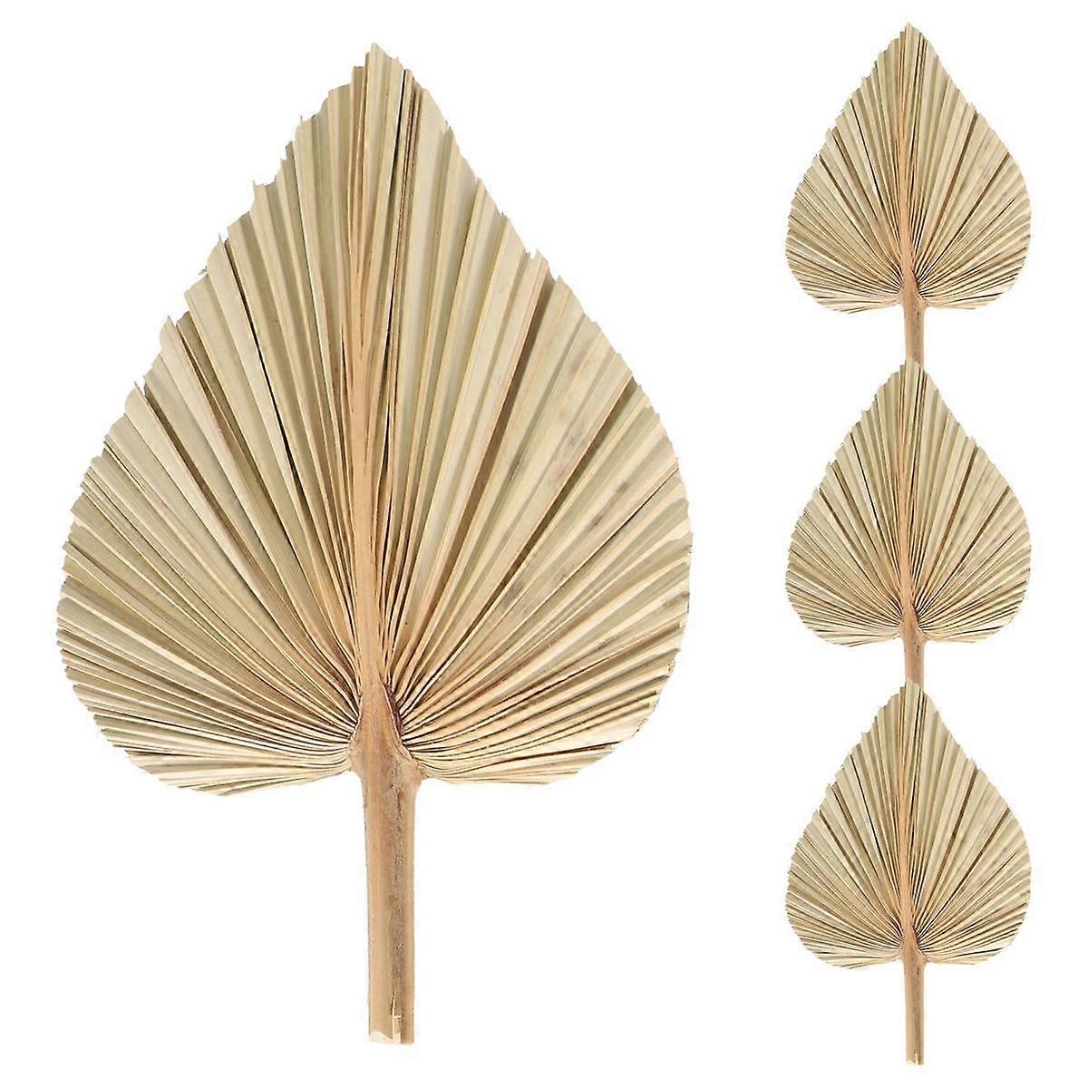 4Pcs Dried Palm Leaves Dried Palm Fans Bohemian Dried Palm Spears Artificial Plants Palm Leaves ...