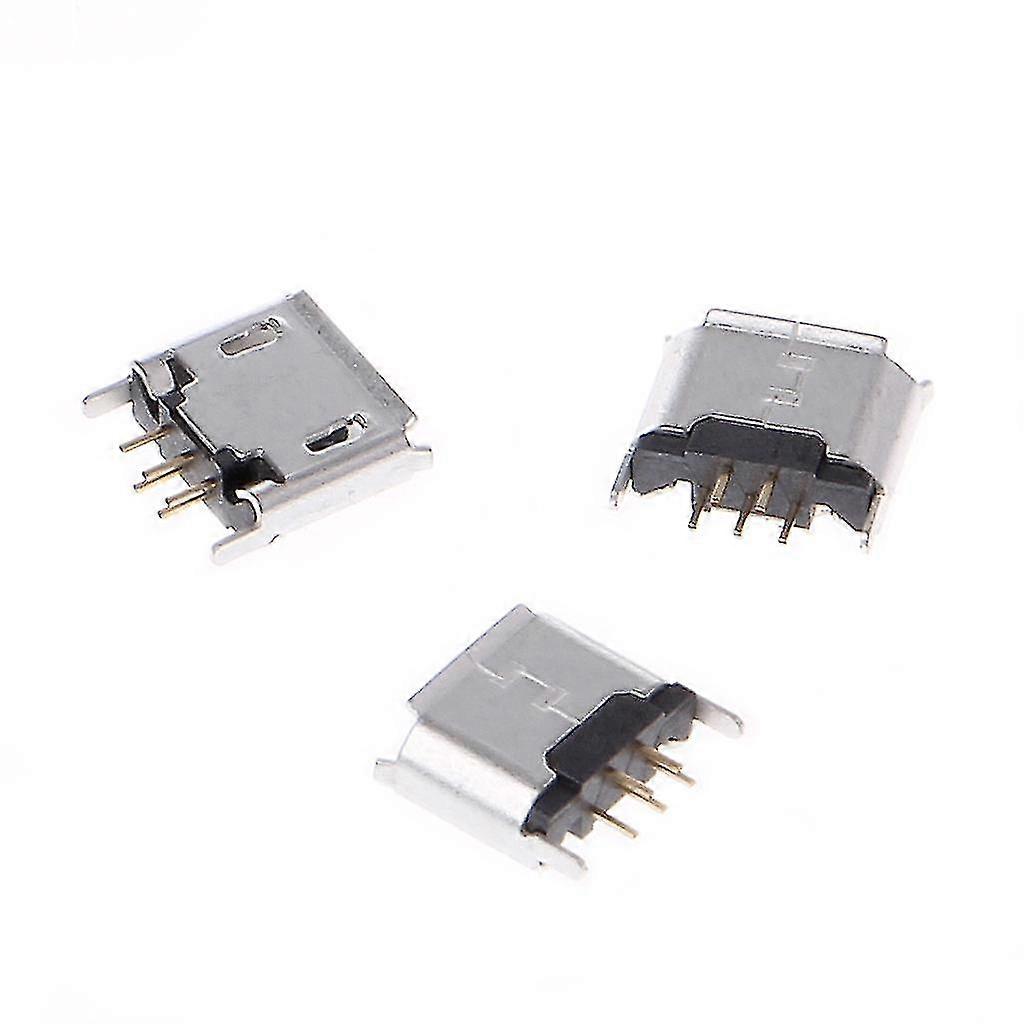 10 Pcs Micro Usb Type B Female Socket 180 Degree 5-pin Smd Smt Soldering Jack | Fruugo UK