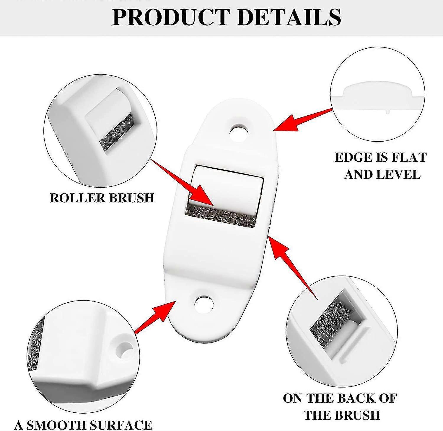 4 Pack Roller Shutter Strap Guides - With Roller And Brush - Mini Strap ...
