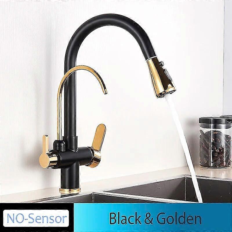 Exquisite Onyzpily Black Touch Sensor Kitchen Faucet Pull Out Sink ...