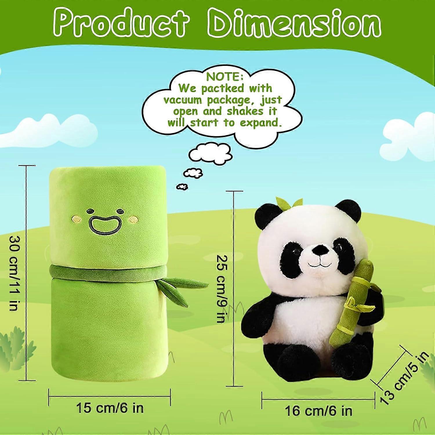 Panda Stuffed Animals Panda Bamboo Plush Toy 11.8 Inch Bamboo Tube ...