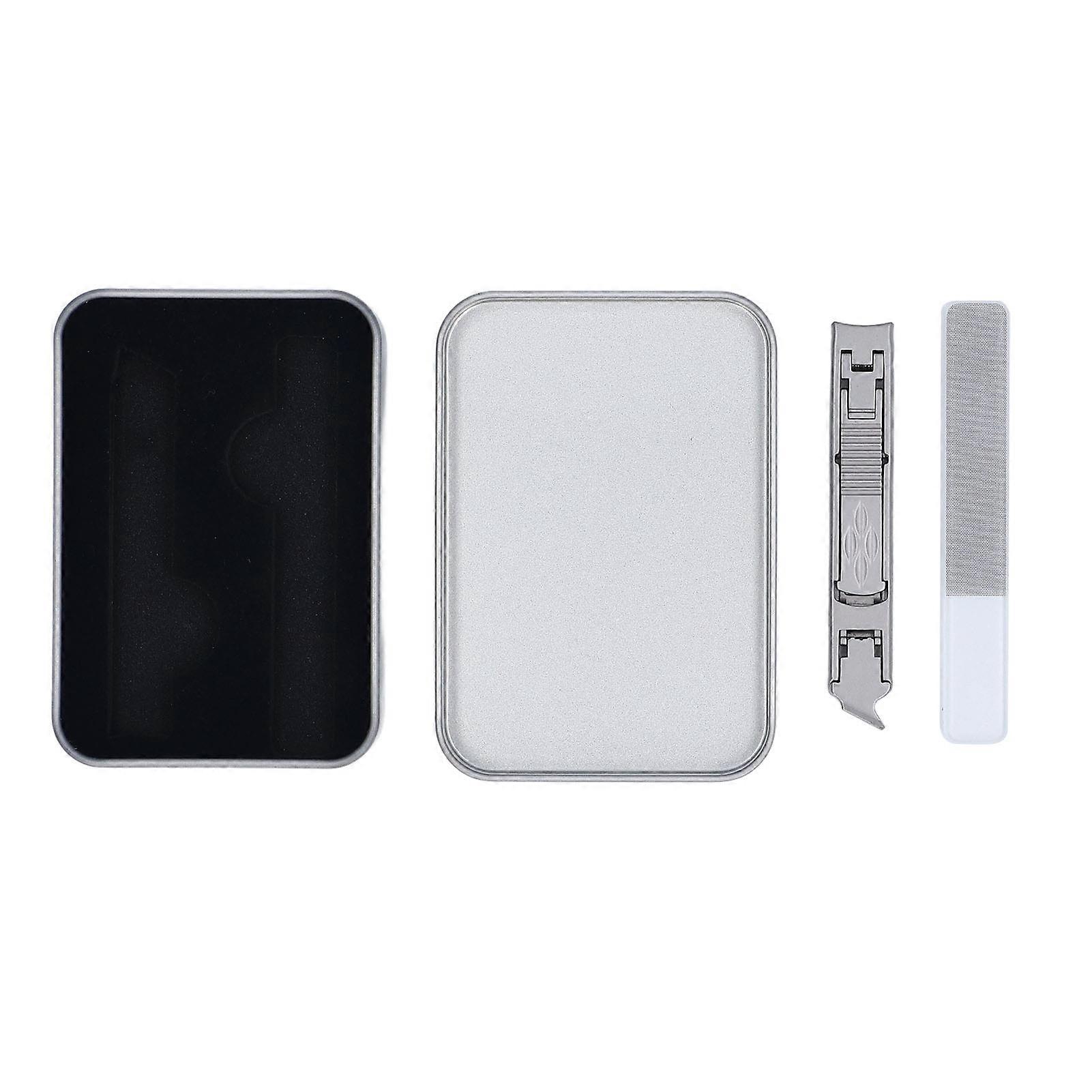 2pcs Double Ended Nail Clipper Foldable Stainless Steel Portable Ultra ...