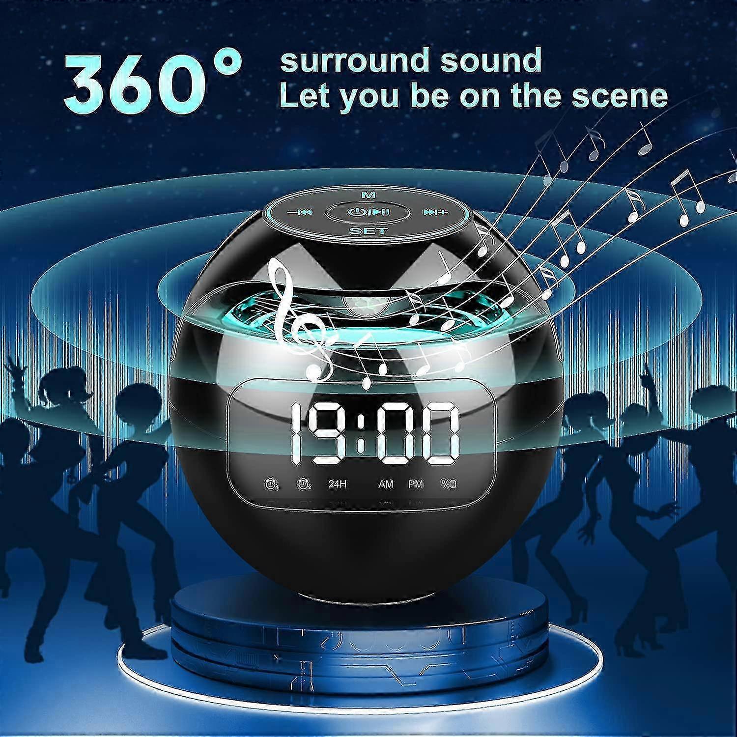 Alarm Clock Radio With Dual Alarms, Fm Digital Bedside Clock With ...