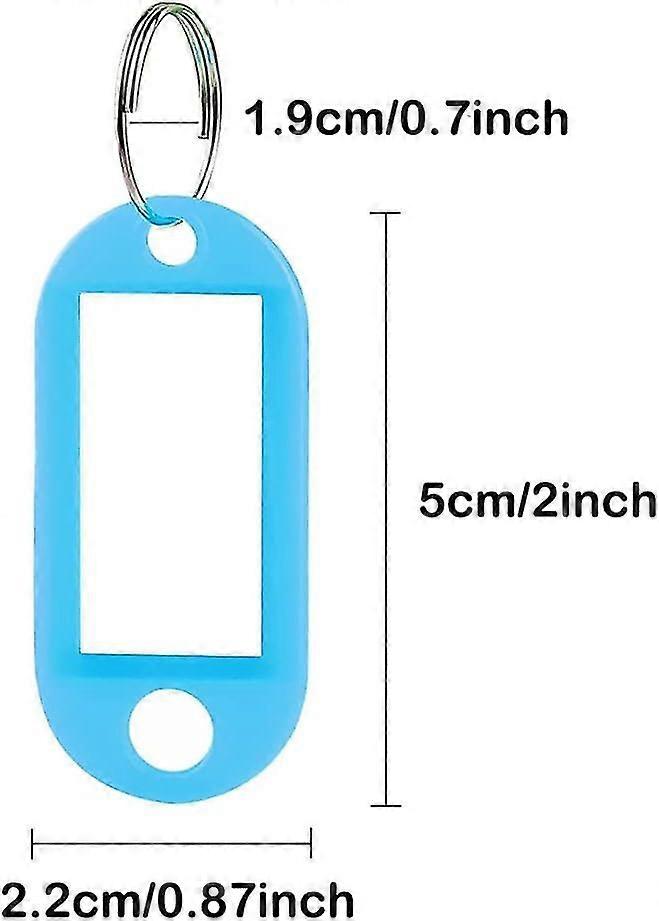 Key Tags 100 Pieces Keyring Tags Key Labels Plastic Key Fobs Id Tags ...