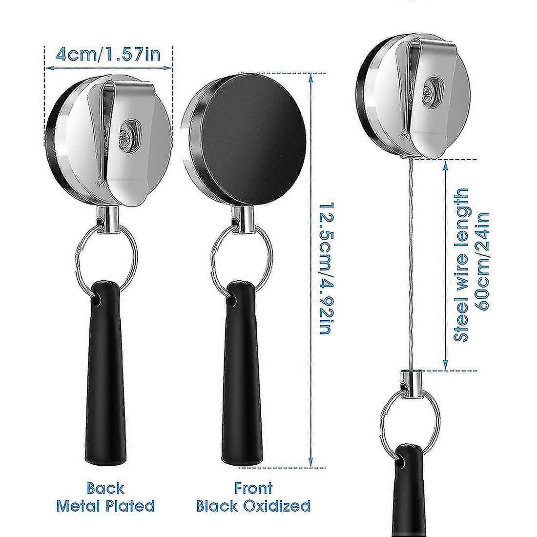 Heavy Duty Retractable Pull Pen Pencil Holder - 4 Pack for Markers and ...