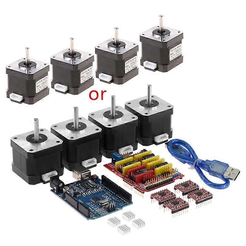 4-lead Nema17 Stepper Motor 42 motor + CNC shield v3 Engraving Machine A4988 | Fruugo UK