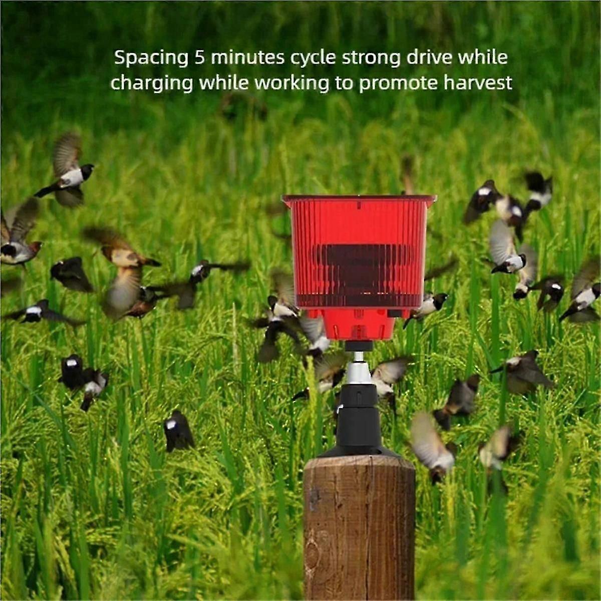 Solar Powered Alarm Light Bird Animal Repllent Motion Sensor Detector ...