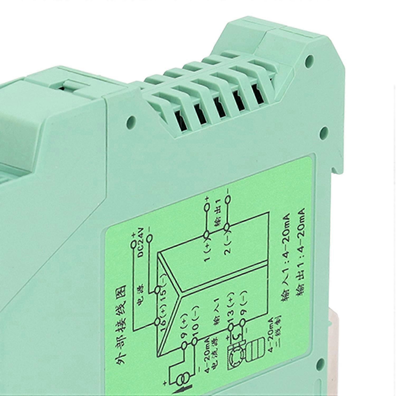 DC24V Signal Isolator 1 Input 1 Output Current Transmitter 4‑20mA Analog PLC Control DIN Rail ...