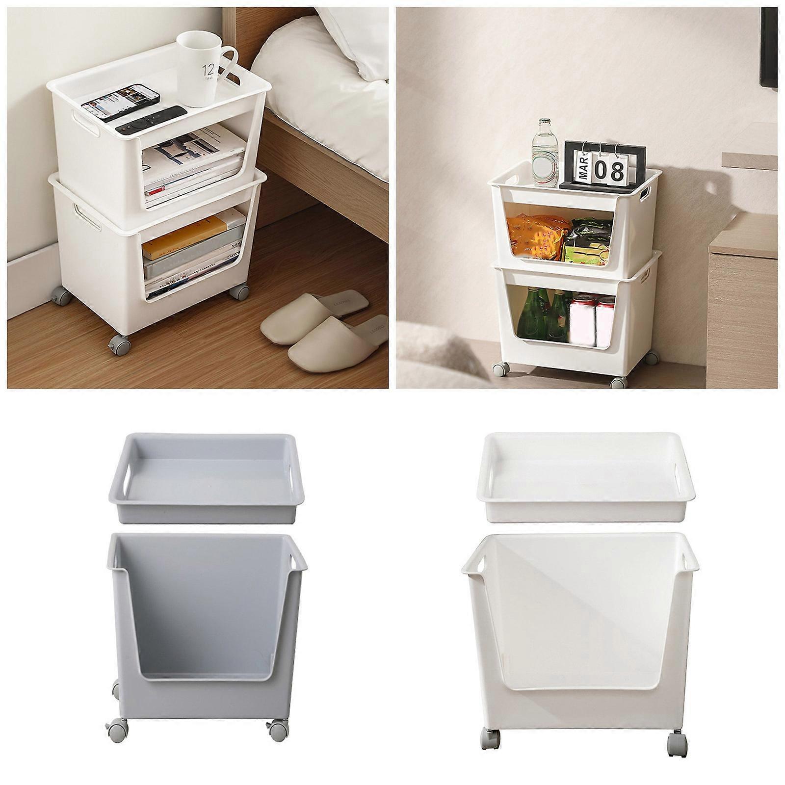 Easy Move Rolling Storage Container Space Efficient Storage Cart with ...