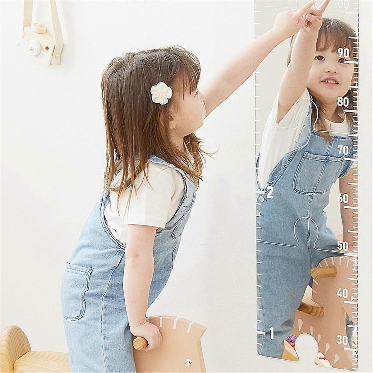 Children Growth Chart Mirror, Puzzle Mirror Growth Chart for Wall, Kid ...