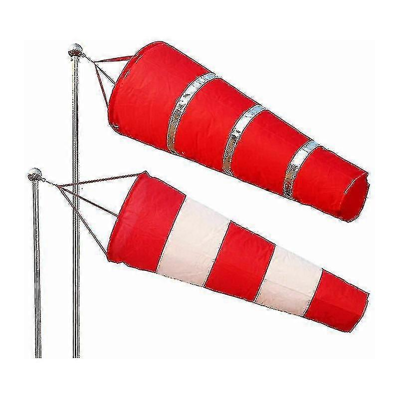Outdoor Windsock, Wind Direction Indicator In Red And White 150x30x15cm ...