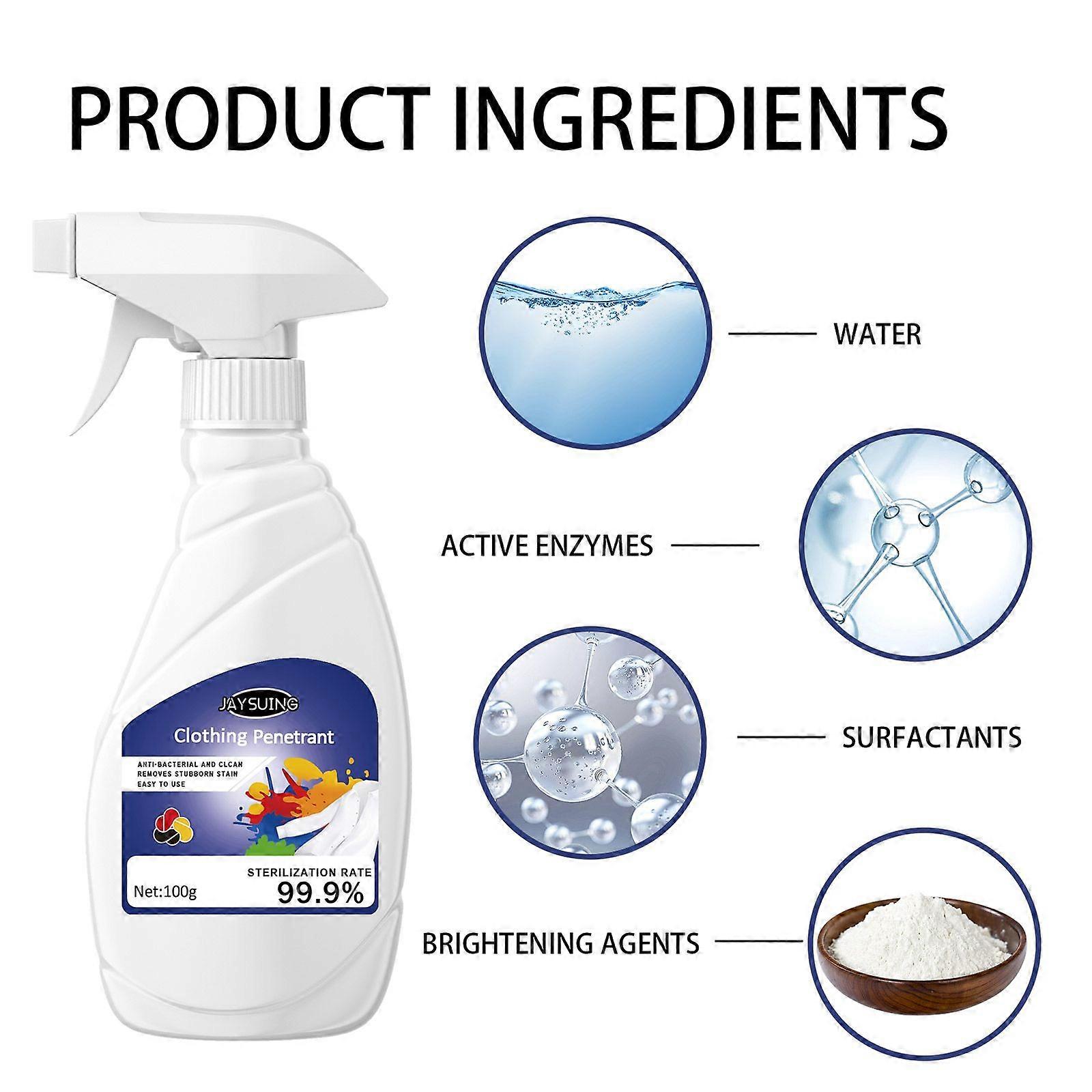 Clothing Penetrant, Clothing Food Stains Oil Stains Blood Stains Dirt Multi-Effect Mild Cleaner ...