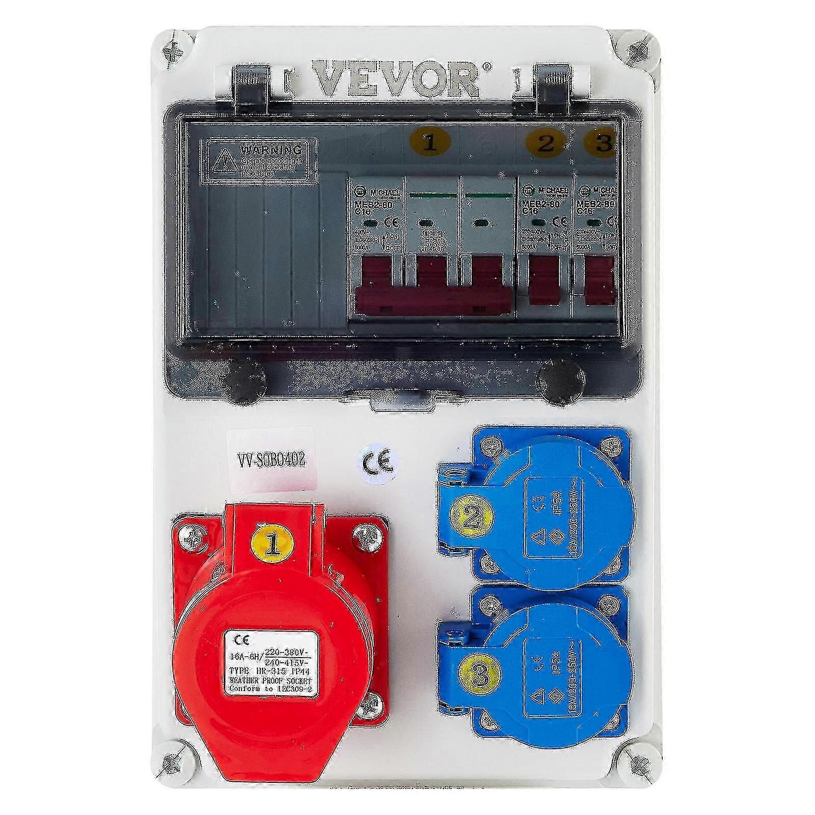 Wall Power Distributor, Abs Plastic, Distribution Board With 2 X Schuko ...