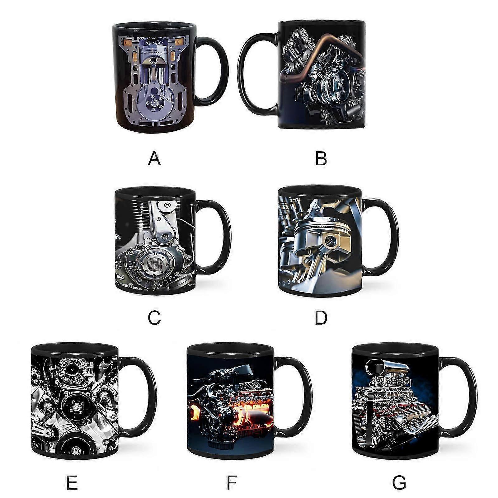Mechanic Engine Coffee Mug - Engine Piston Black Coffee Mug - 350ml ...