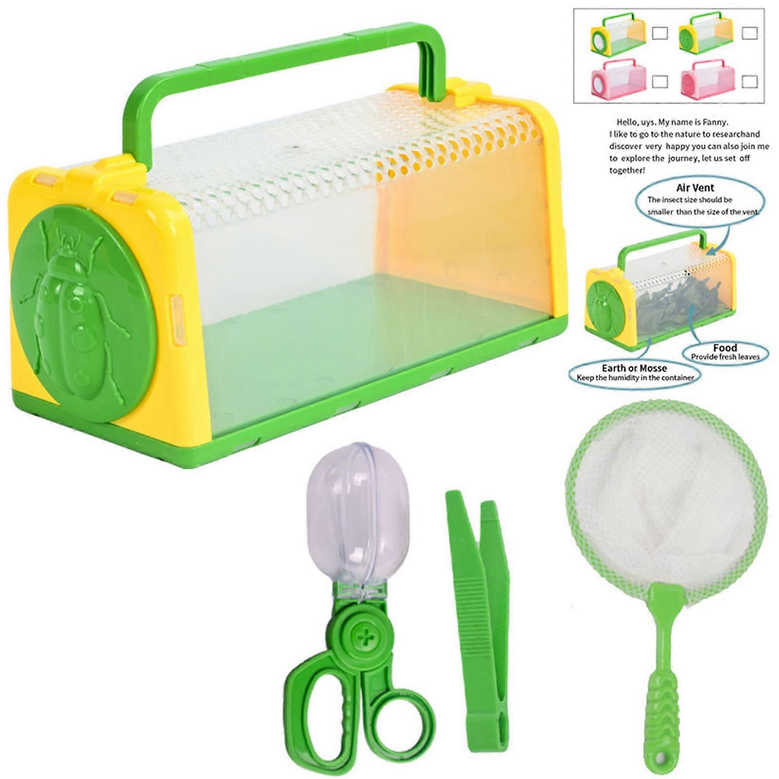 Kids Insect Catching Kits Box with Tweezers and Catching Net Nature ...