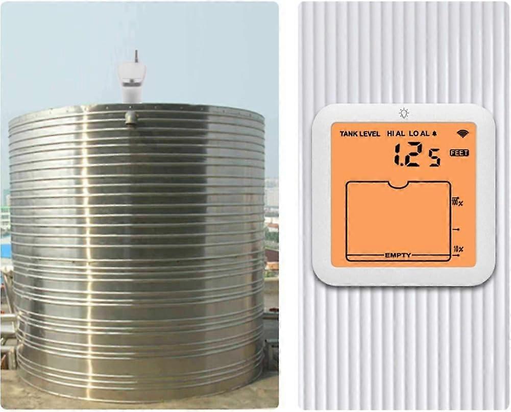 Wireless Digital Water Level Gauge with Backlit Display, IP65 ...