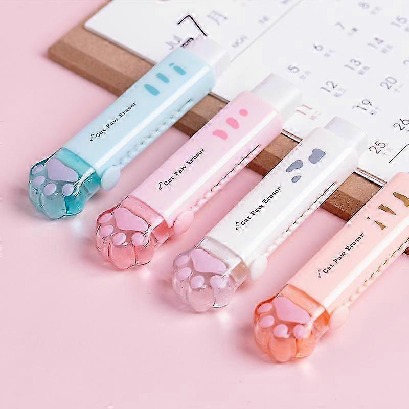 Creative Push Pull Eraser for Drawing, Retractable Cat Claw Design for ...