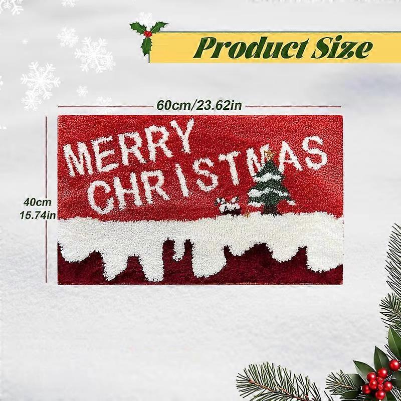 Christmas Door Mat Santa Claus Gingerbread Man Carpet Indoor Outdoor ...