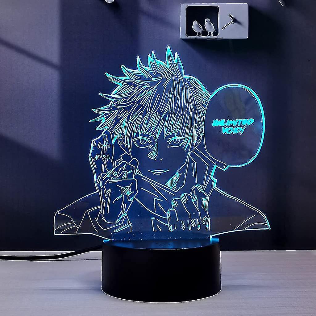 Wekity 3d Illusion Jujutsu Kaisen Led Anime Lamp 16 Colors Change Rgb ...