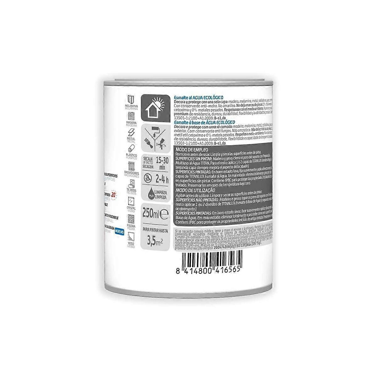 Acrylic polish Titanlux 01t056614 Ecological 250 ml White Satin finish ...