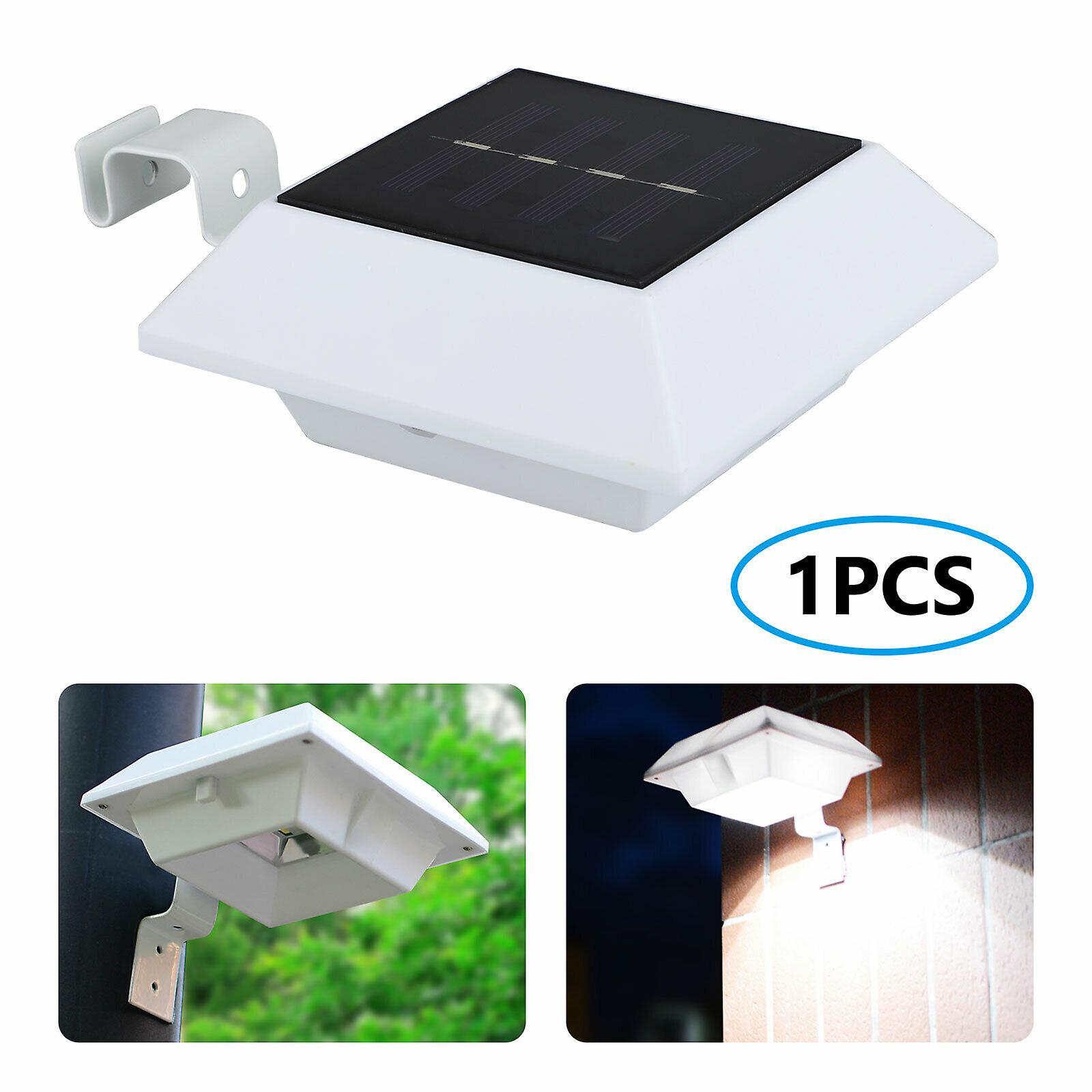 6 LED Solar Powered Gutter Fence Lights Outdoor Garden Waterproof Wall ...