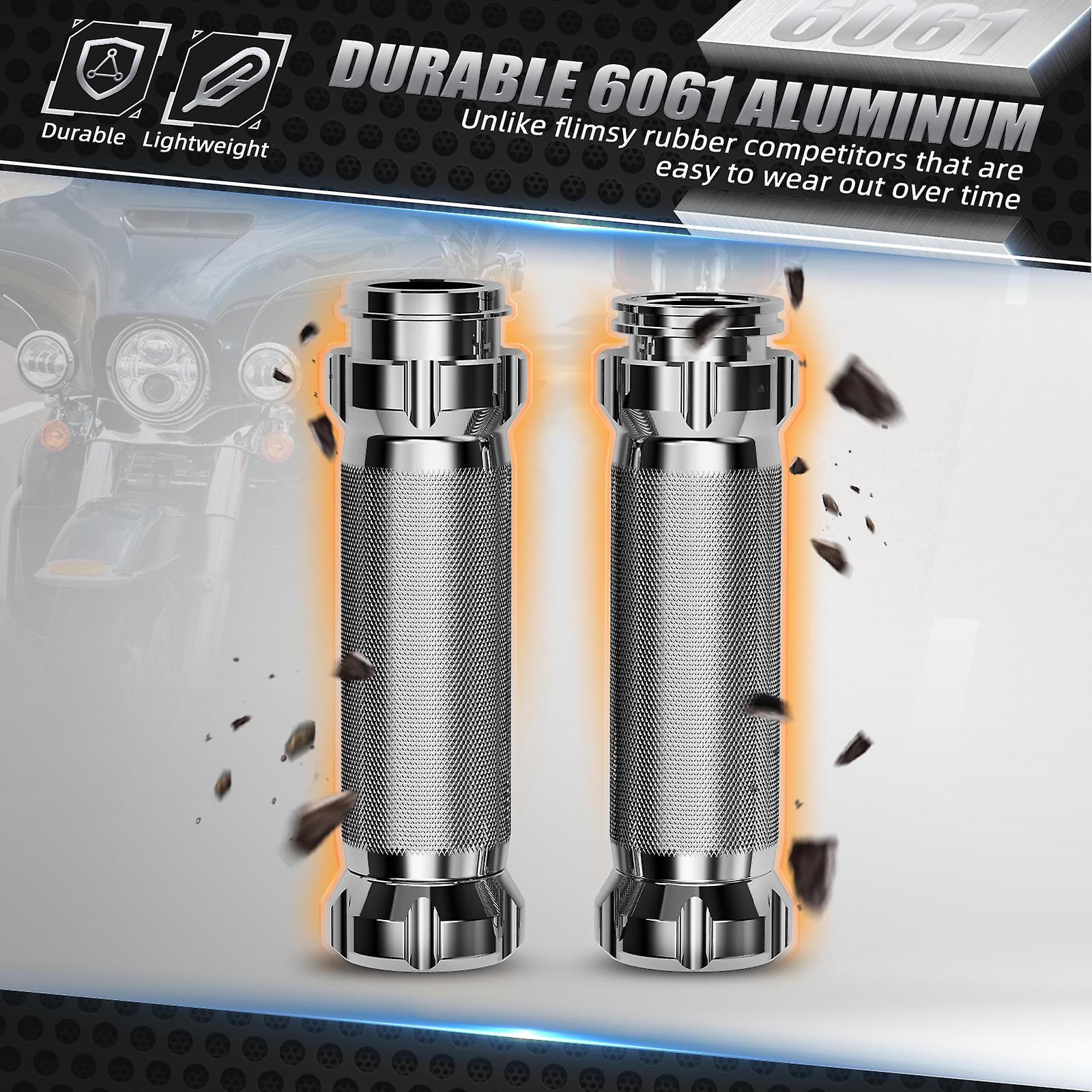 Chrome Handlebar Hand Grips For Harley Road King Road Glide Street ...