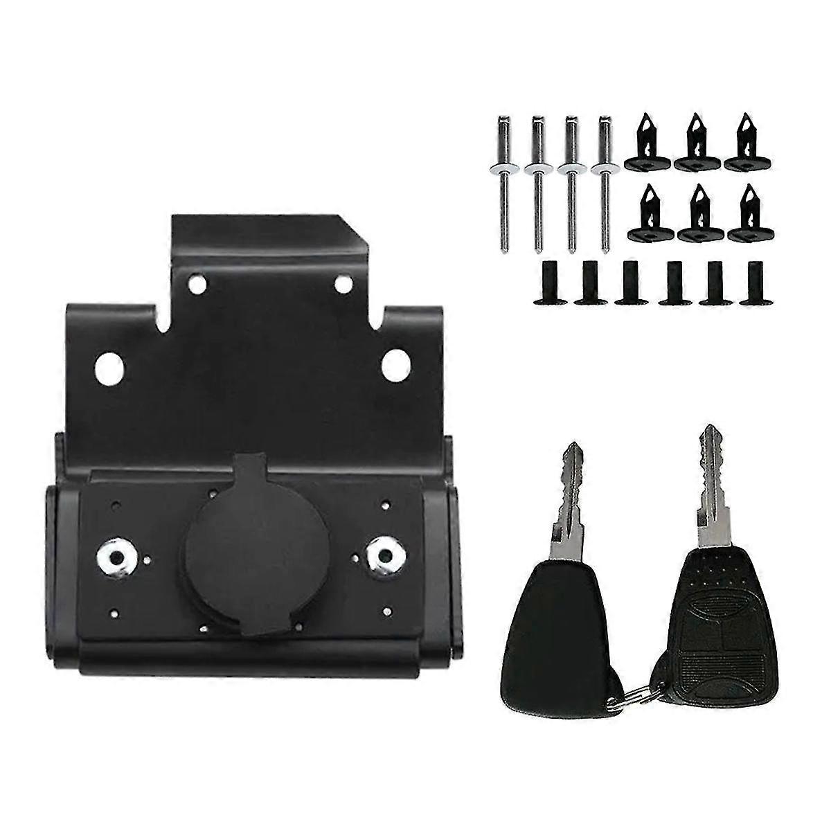 New Hood Catch Lock Latch Buckle Kit With Key For Wrangler Jk Unlimited ...