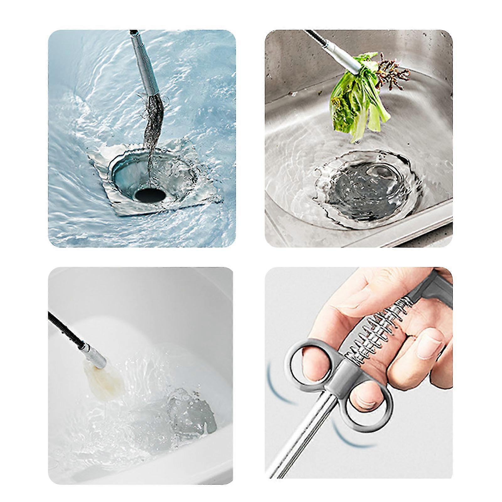 Sewer Pipe Dredging Tool Bendable Drain Unblocker Snake Spring Pipe For ...