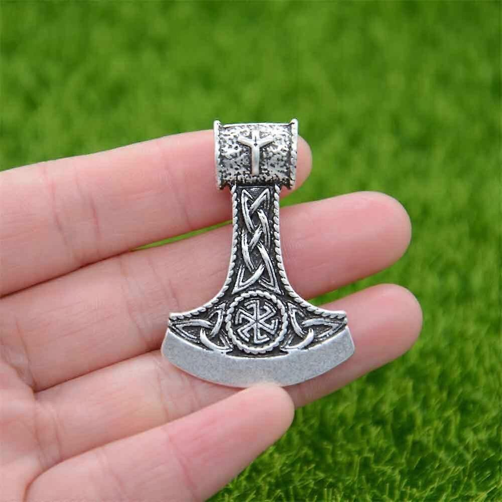 Slavic Perun Axe Kolovrat Pendant Runic Rune ALGIZ Talisman Pagan ...