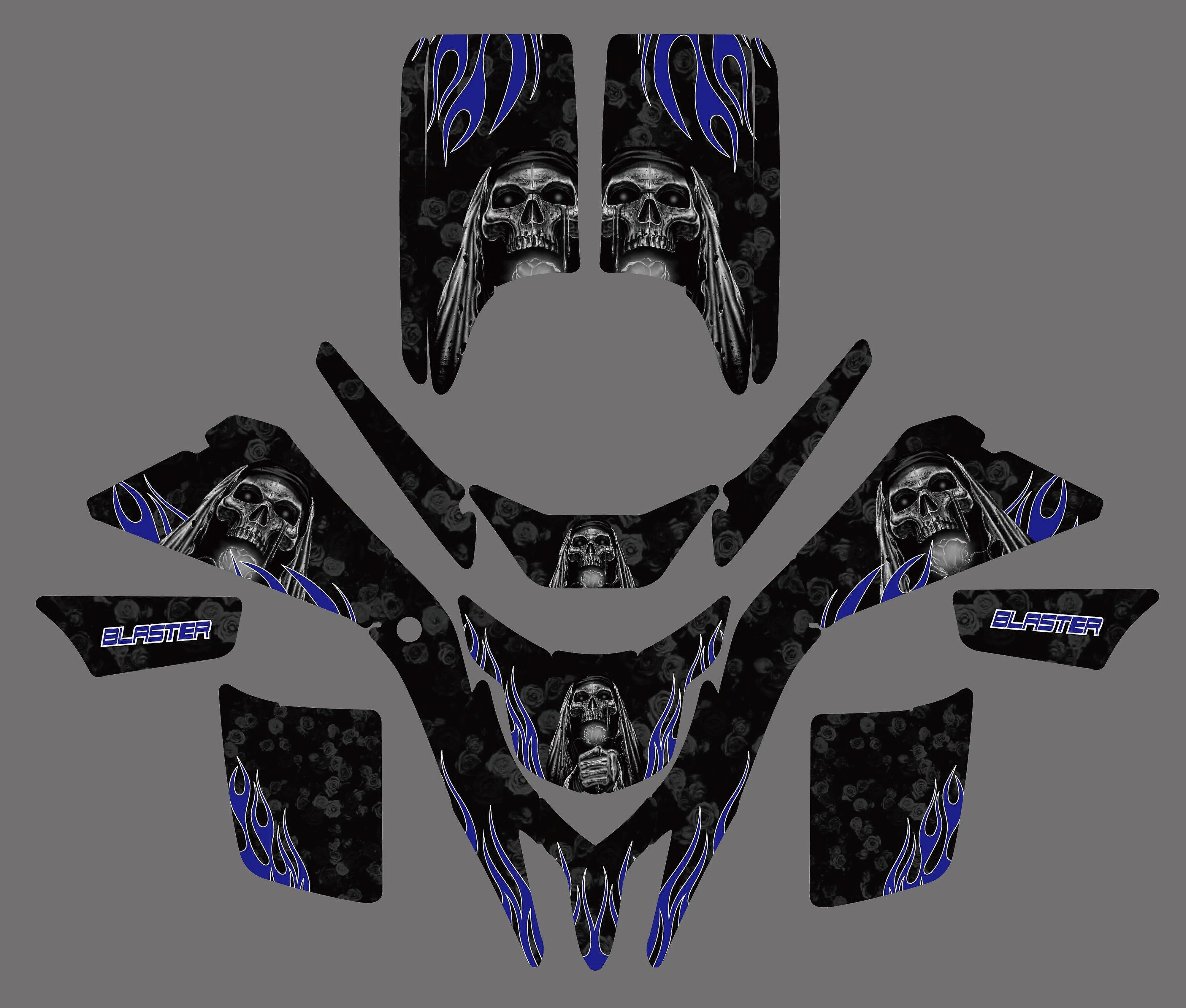 ATV Personality Graphics Background Decal Sticker Kit For Yamaha ...