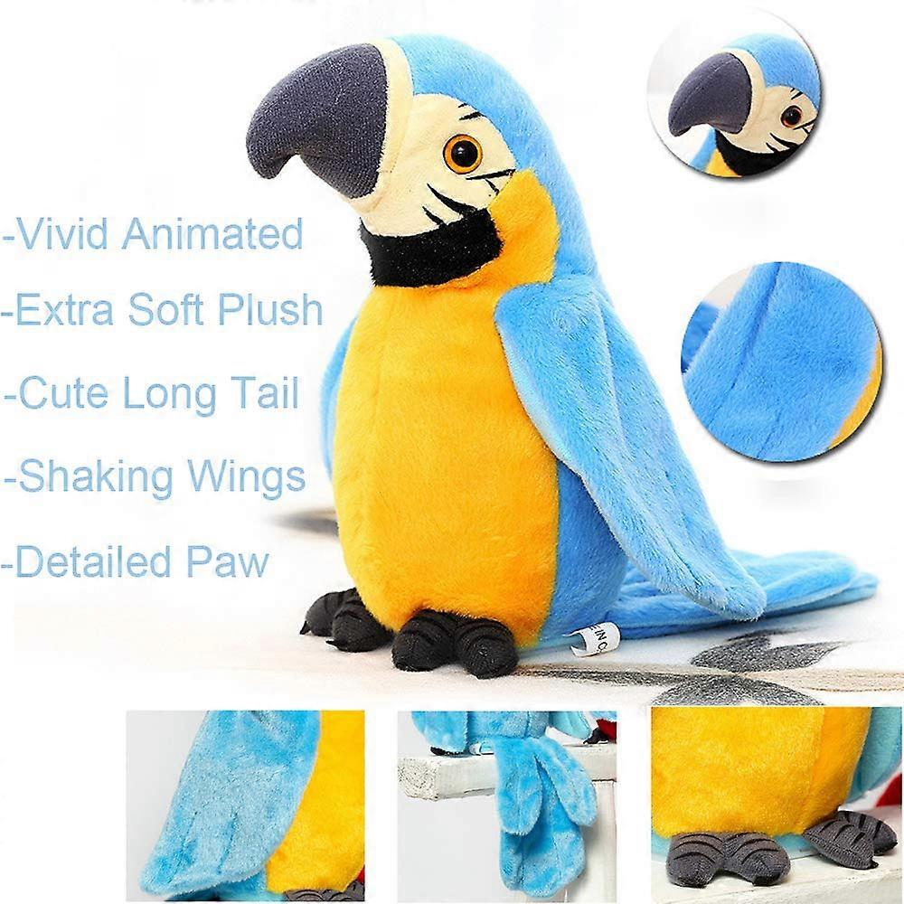Talking Parrot Toy Mimicry Speaking Plush Toy Repeat What You Say ...