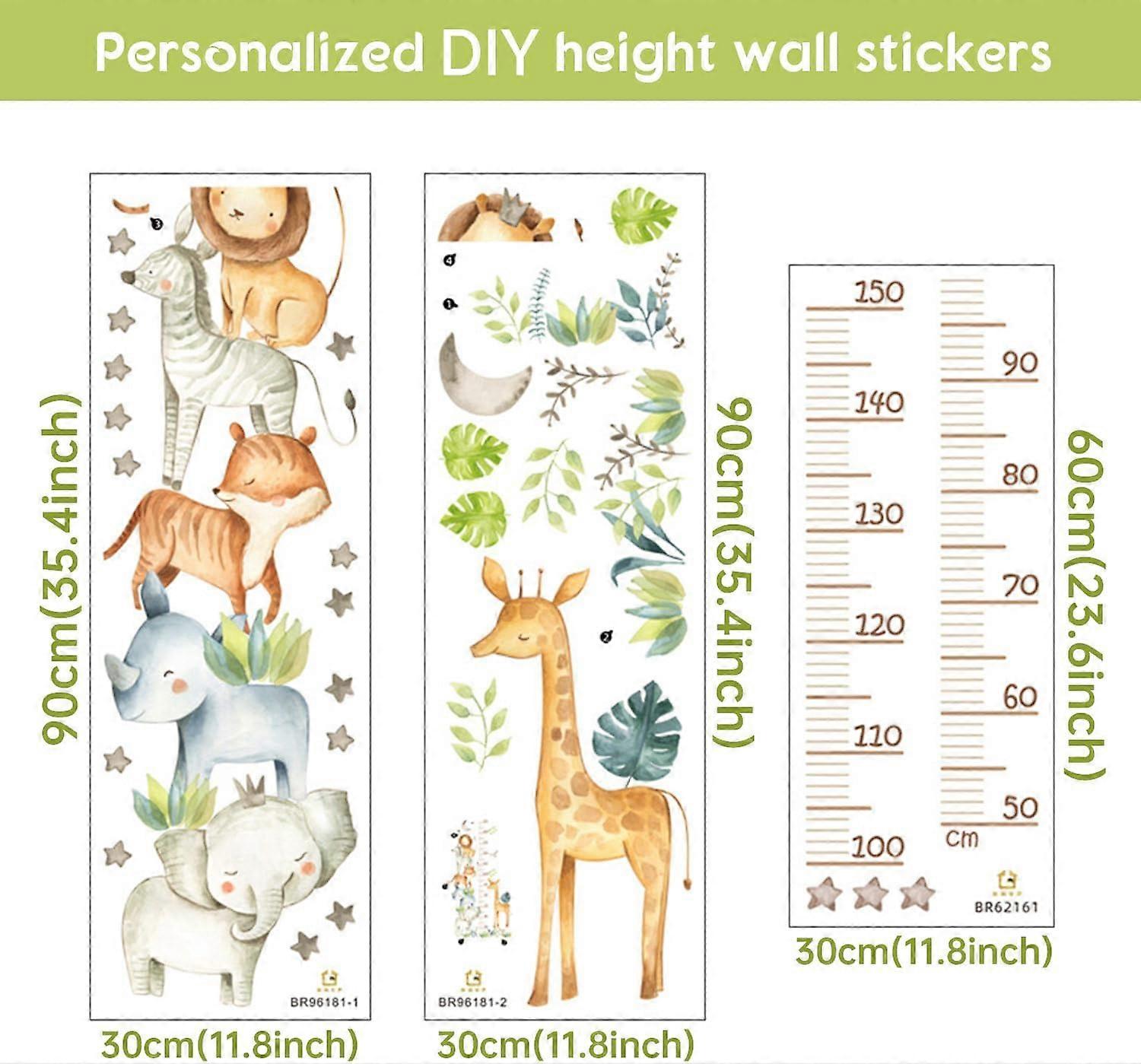 Height Chart Child Wall Sticker, 50-150 cm Height Chart for Children ...