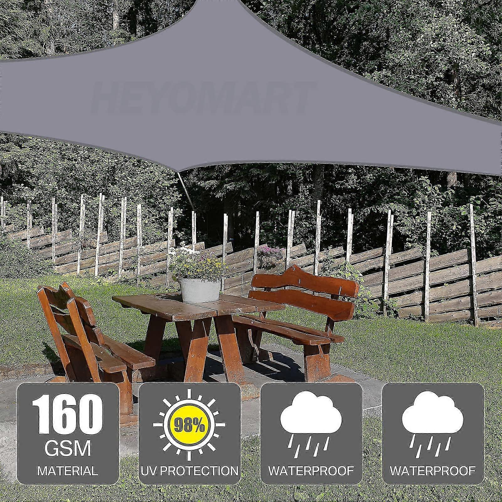 Sun Shade Sail 2.5m x 2.5m Square Shade Sails Waterproof Outdoor Garden ...