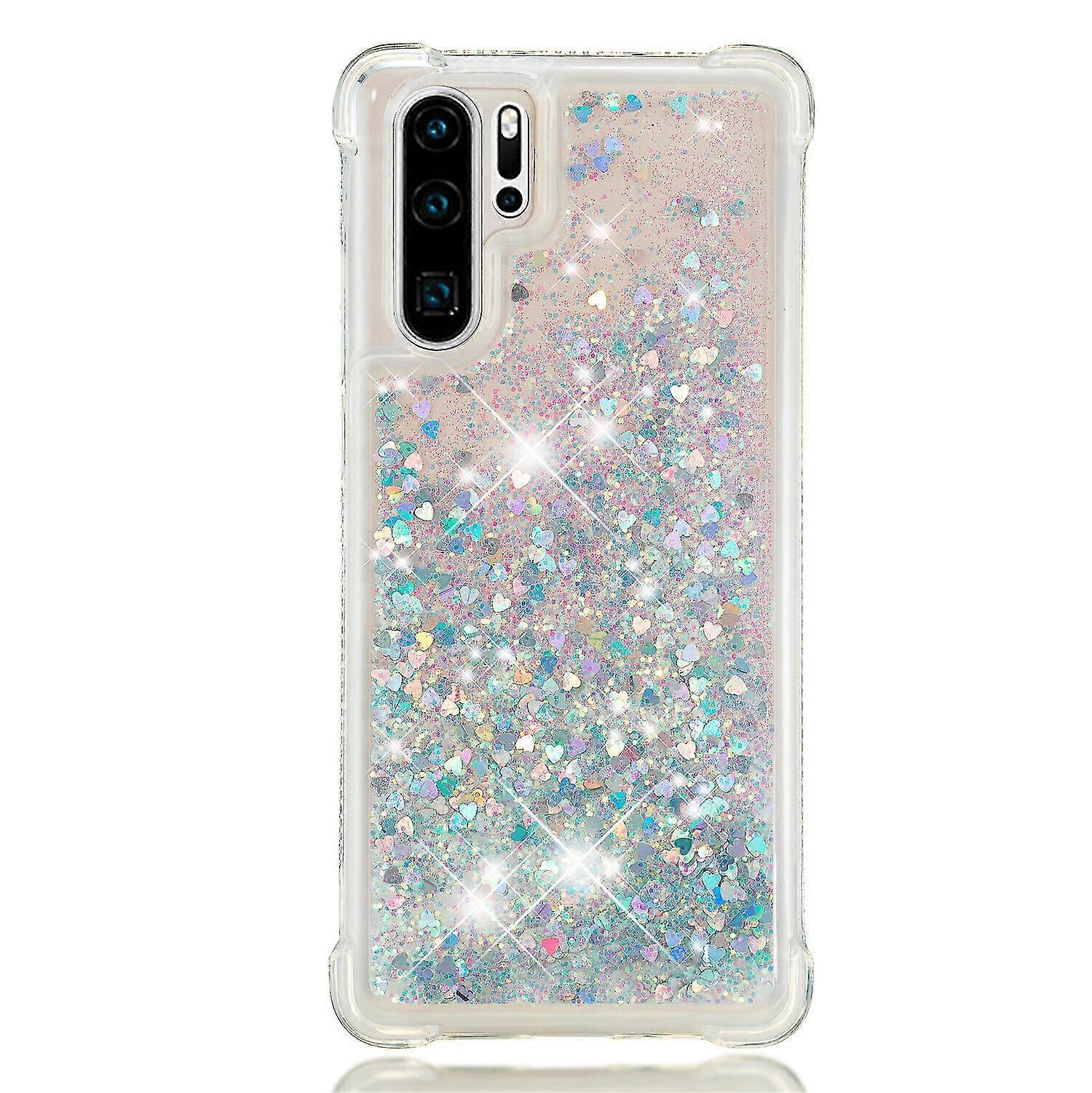 New Compatible With Huawei P30 Pro Case Glitter Liquid Transparent ...