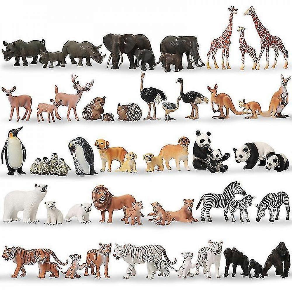 Wildlife Toys Children's Simulation Animal Model Zoo Parent-child Suit ...