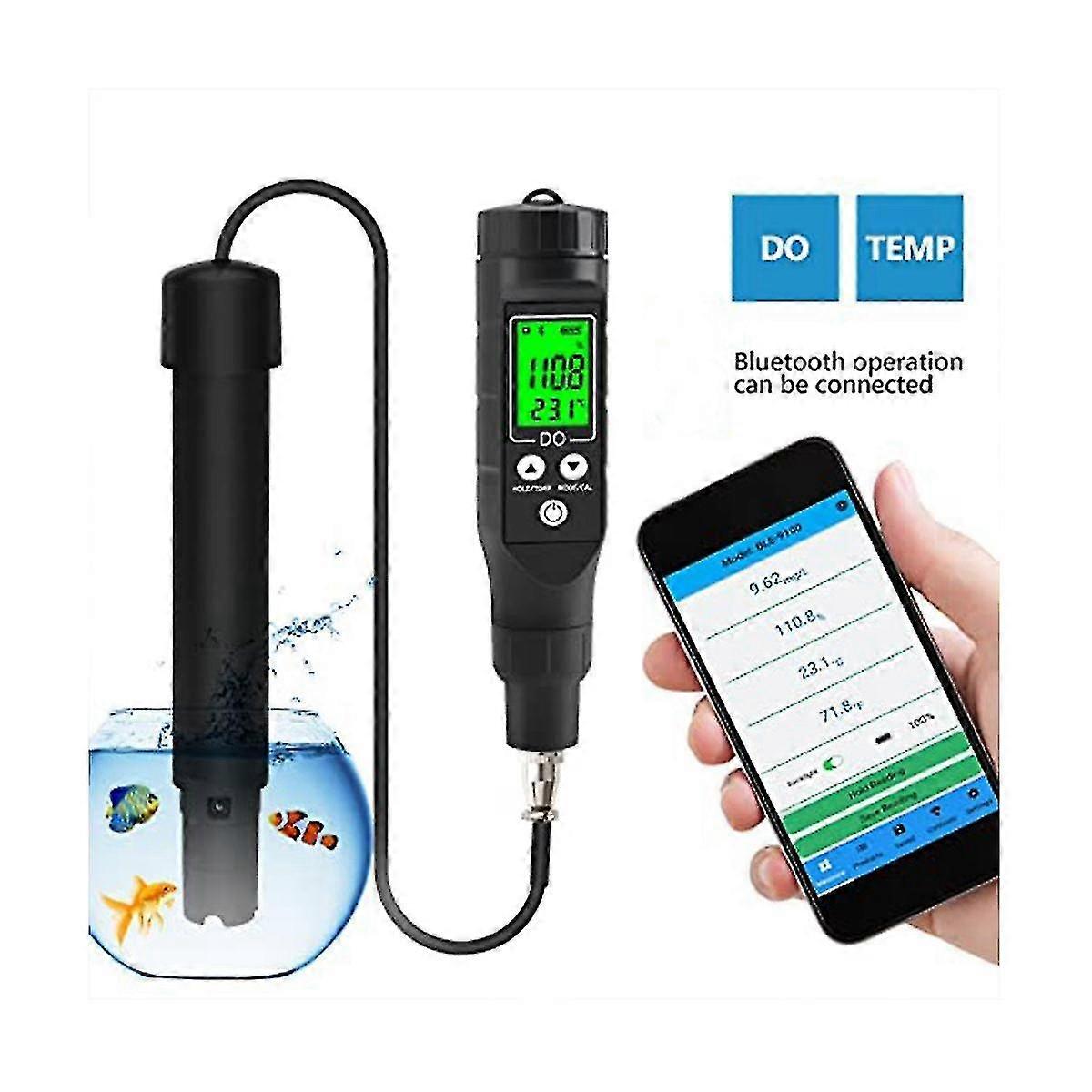 Smart Bluetooth Dissolved Oxygen Meter,portable 0.0-30mg/l Dissolved ...