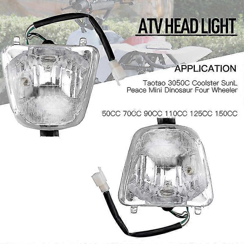 ATV Headlight Head Light Lamp Assembly 50Cc 70Cc 90Cc 110Cc 125Cc 150Cc ...