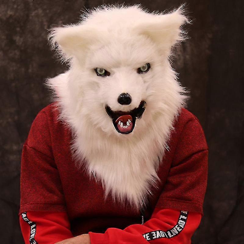 Movable Mouth Fox Mask Halloween Costume Cosplay Party Mouth Mover Wolf ...