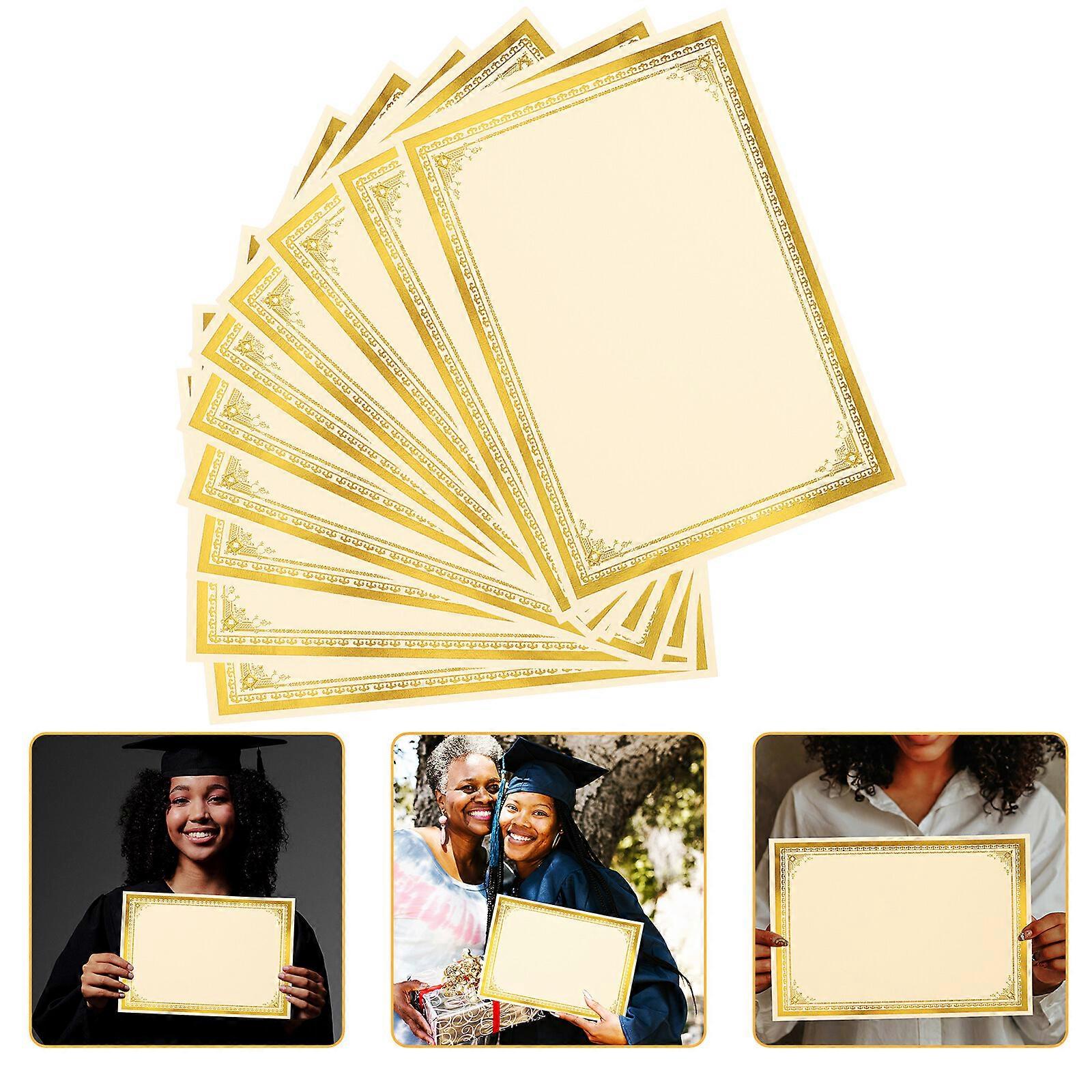 10 Sheets Graduate Certificate Paper School Certificate Paper Printable ...